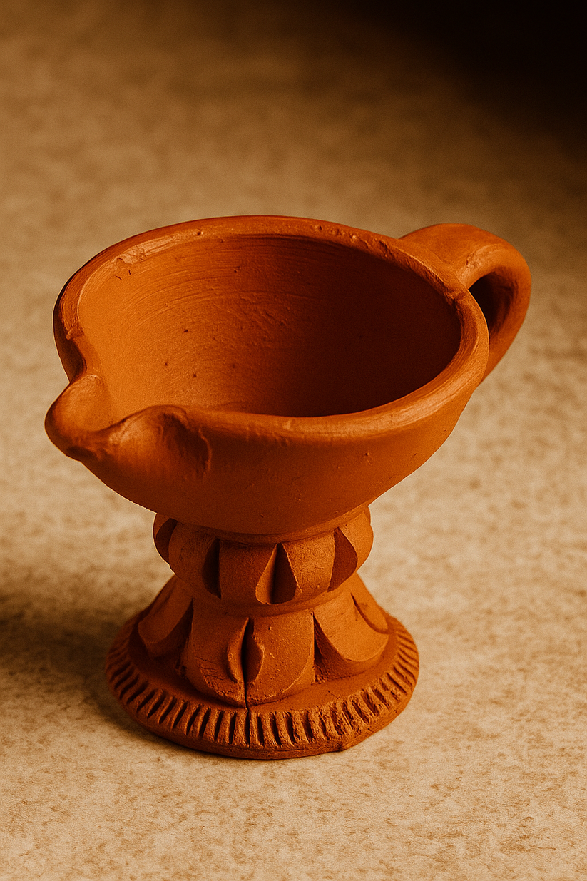 EliteRoots Handmade Natural Clay Dhuni | Terracotta Loban Dani Burner